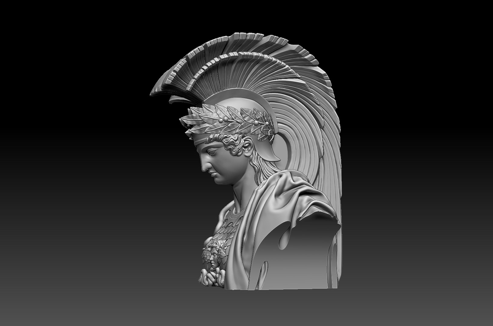 3D Athena Bust Sculpture At Arc De Triomphe In Paris Model - TurboSquid ...