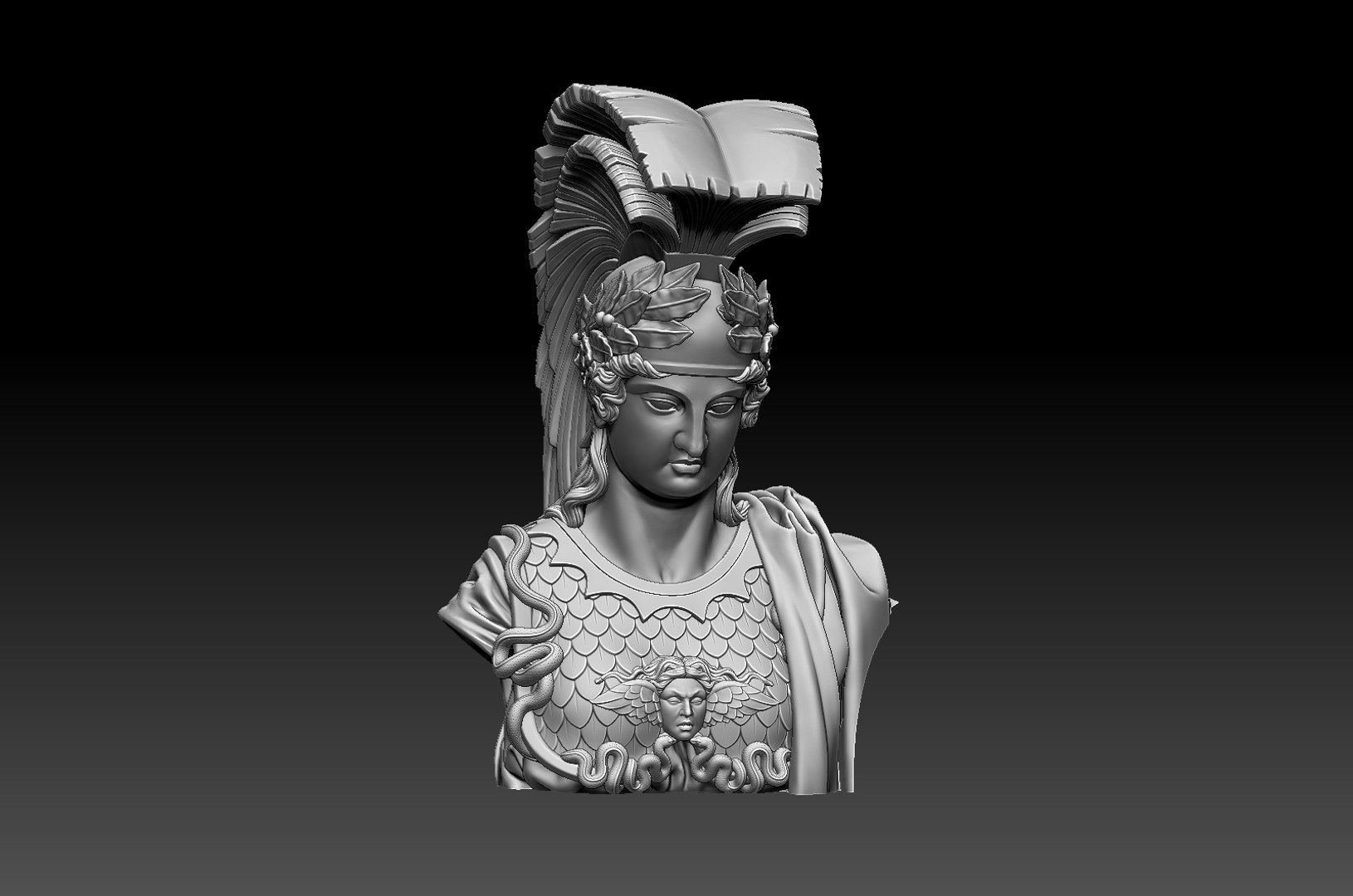 3D Athena Bust Sculpture At Arc De Triomphe In Paris Model - TurboSquid ...