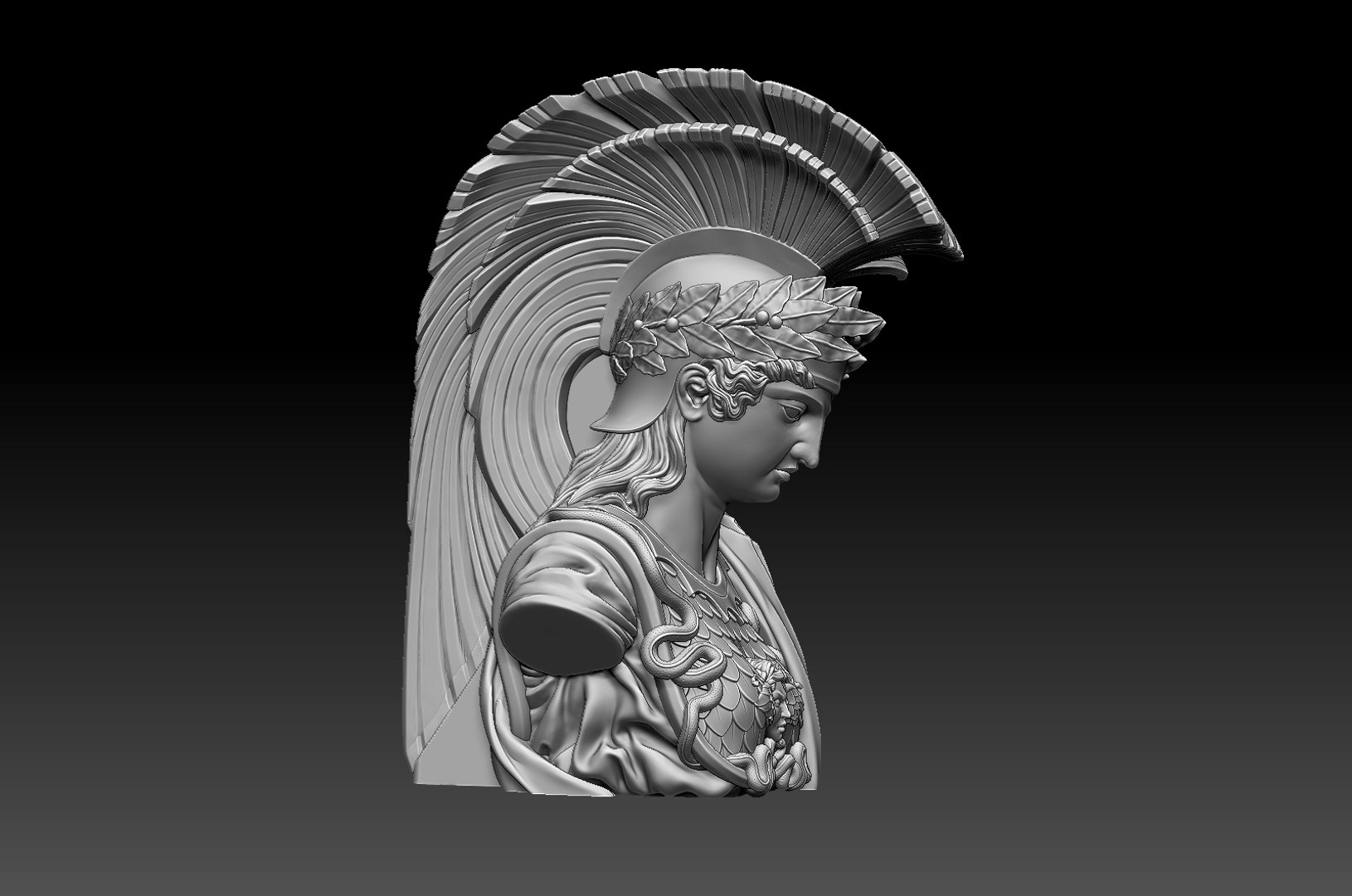 3D Athena Bust Sculpture At Arc De Triomphe In Paris Model - TurboSquid ...
