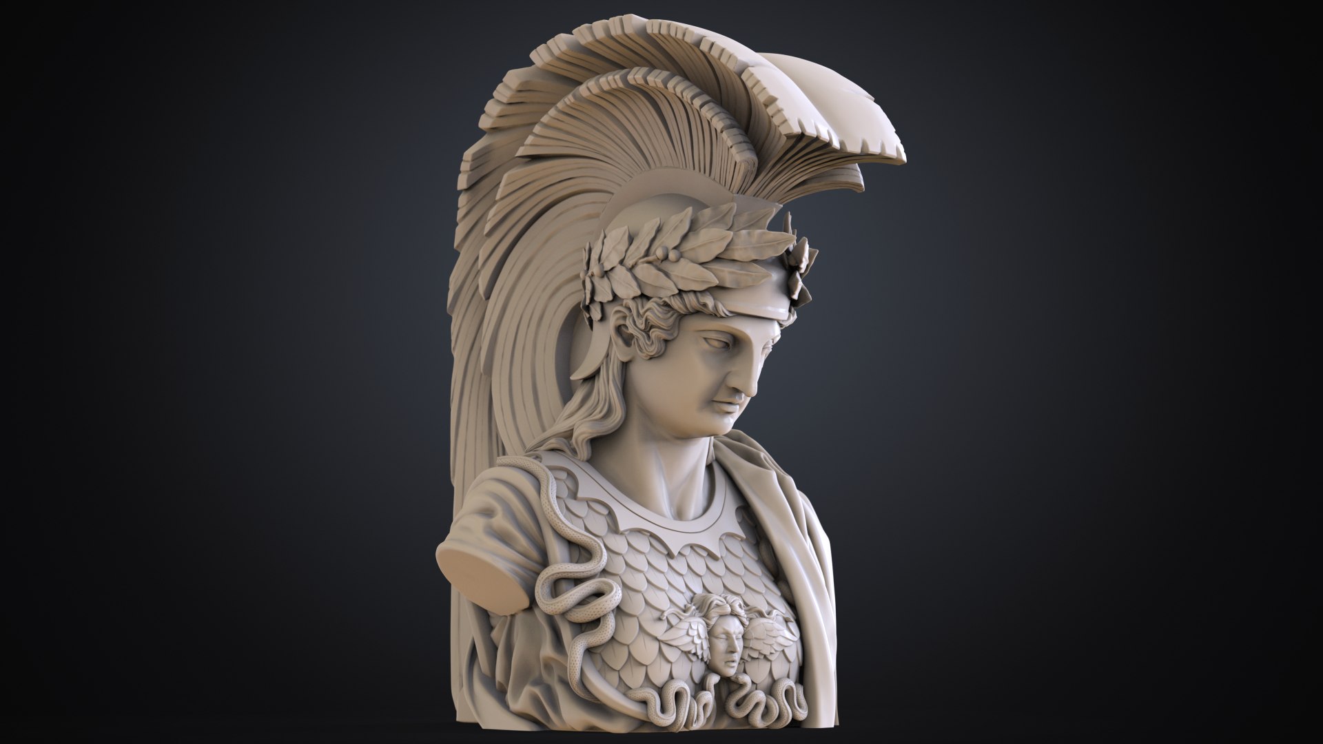 3D Athena Bust Sculpture At Arc De Triomphe In Paris Model - TurboSquid ...
