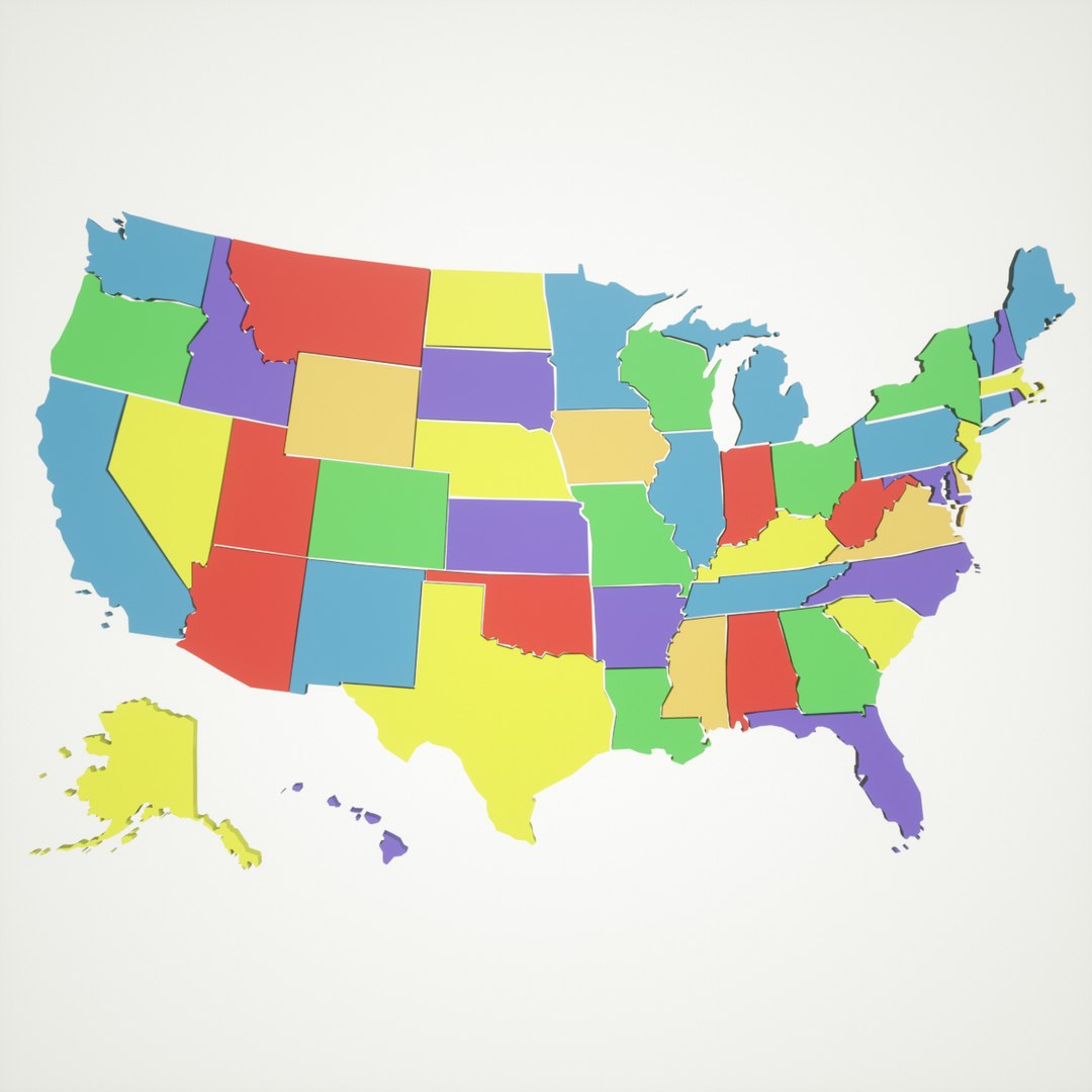 3D Model Maps United States America - TurboSquid 1414734