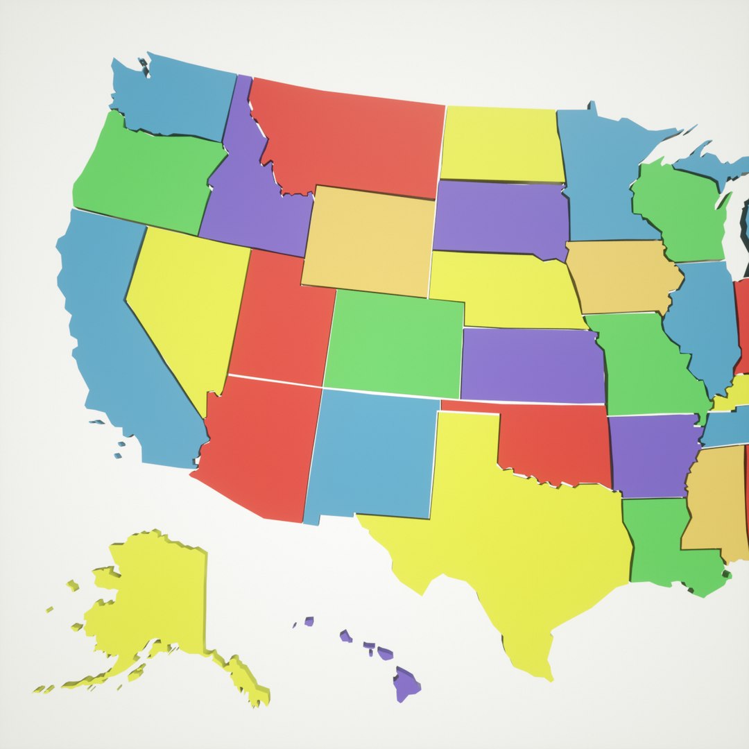 3D Model Maps United States America - TurboSquid 1414734