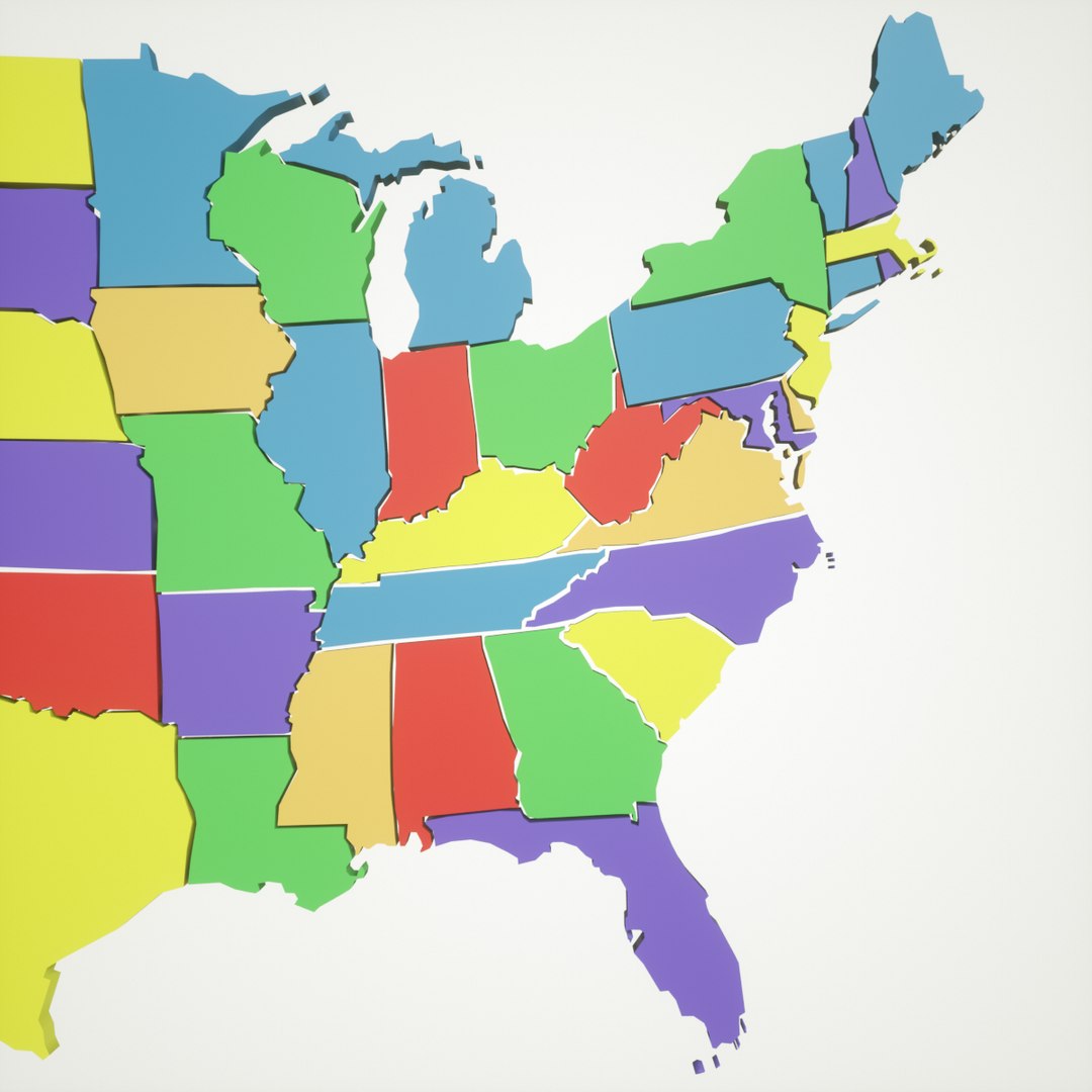 3D Model Maps United States America - TurboSquid 1414734