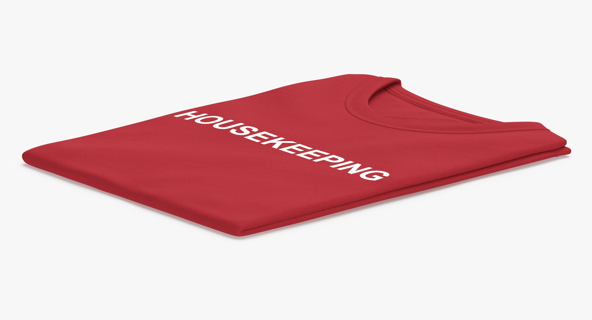 Female Crew Neck Folded Red Housekeeping 02 3D model - TurboSquid 1759022