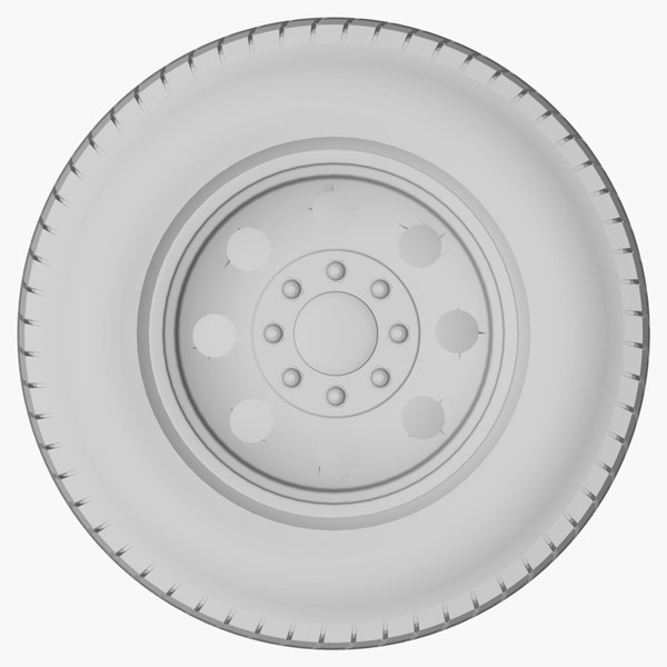 3d van truck wheel rim model