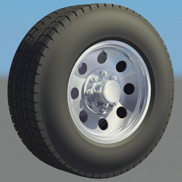 3d van truck wheel rim model