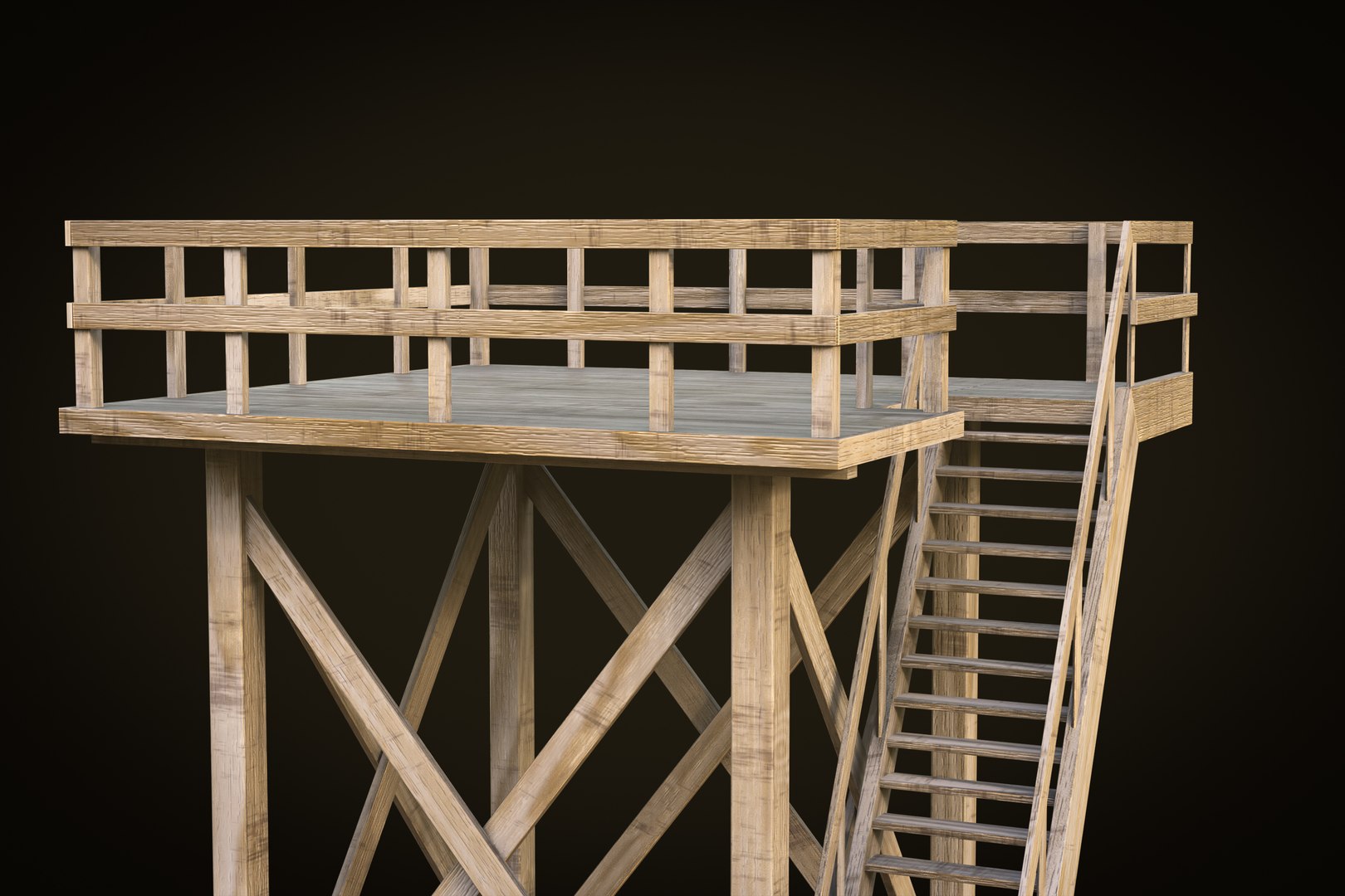 Lookout Tower PBR Low-poly 3D Model Model - TurboSquid 2275565