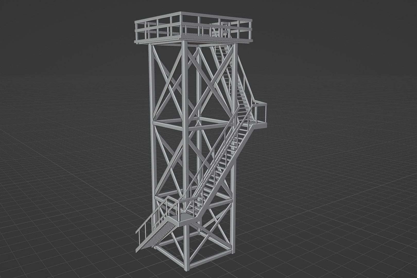 Lookout Tower PBR Low-poly 3D Model Model - TurboSquid 2275565