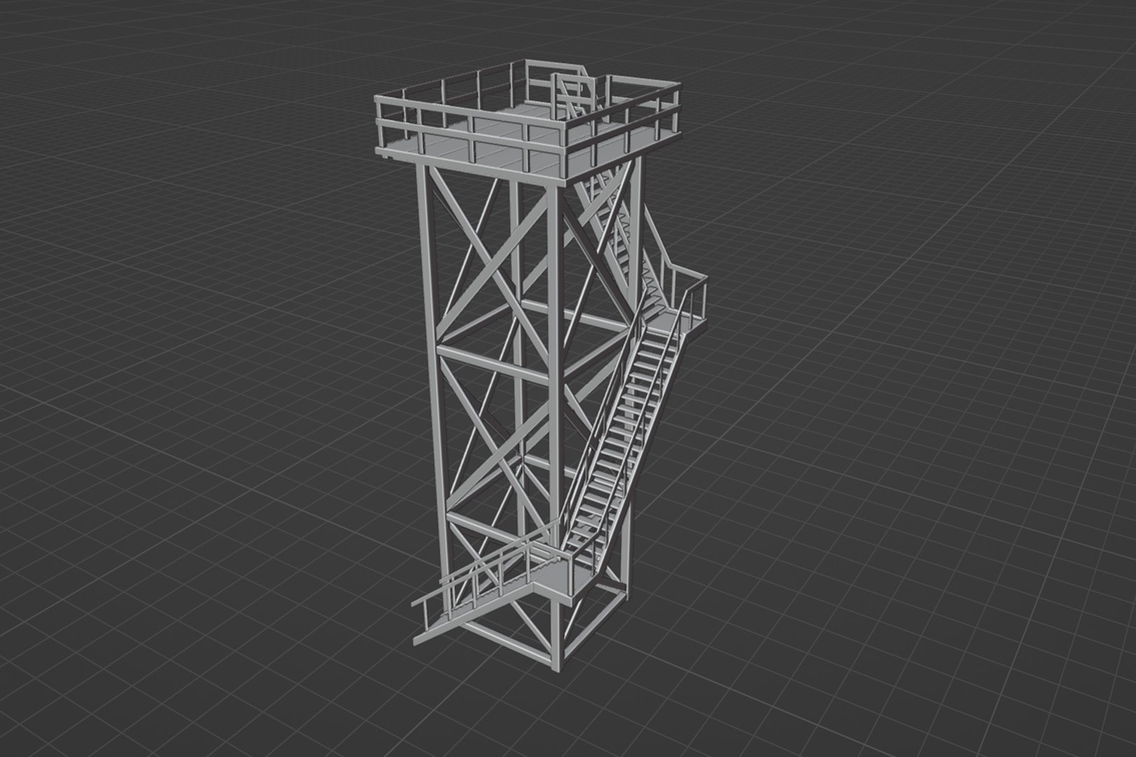 Lookout Tower PBR Low-poly 3D Model Model - TurboSquid 2275565