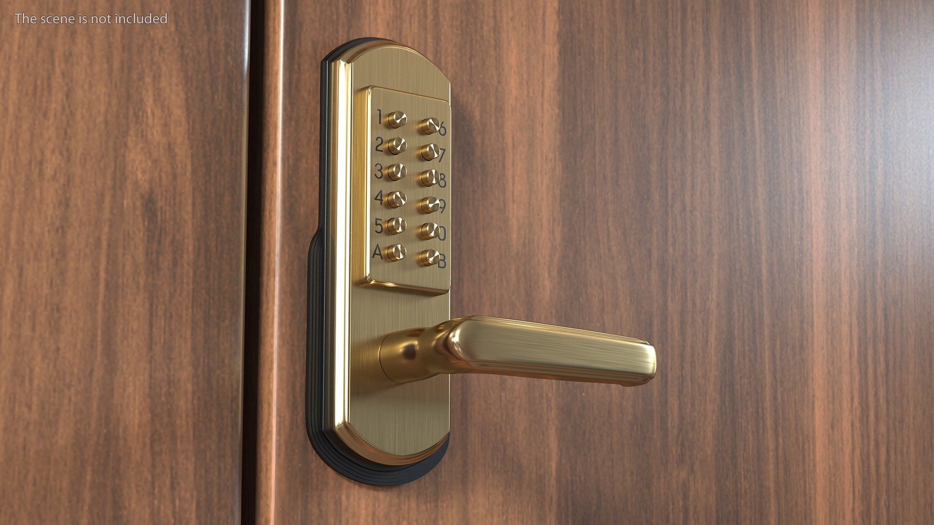 Push Button Door Lock Gold Model - TurboSquid 1889258