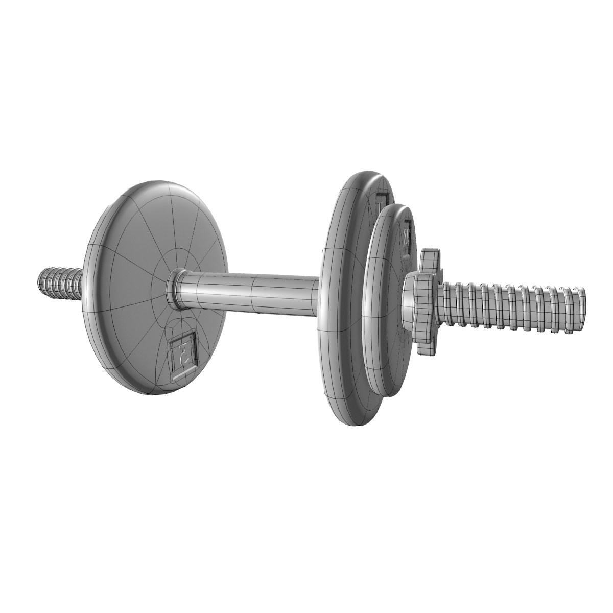 3d model dumbbell weights