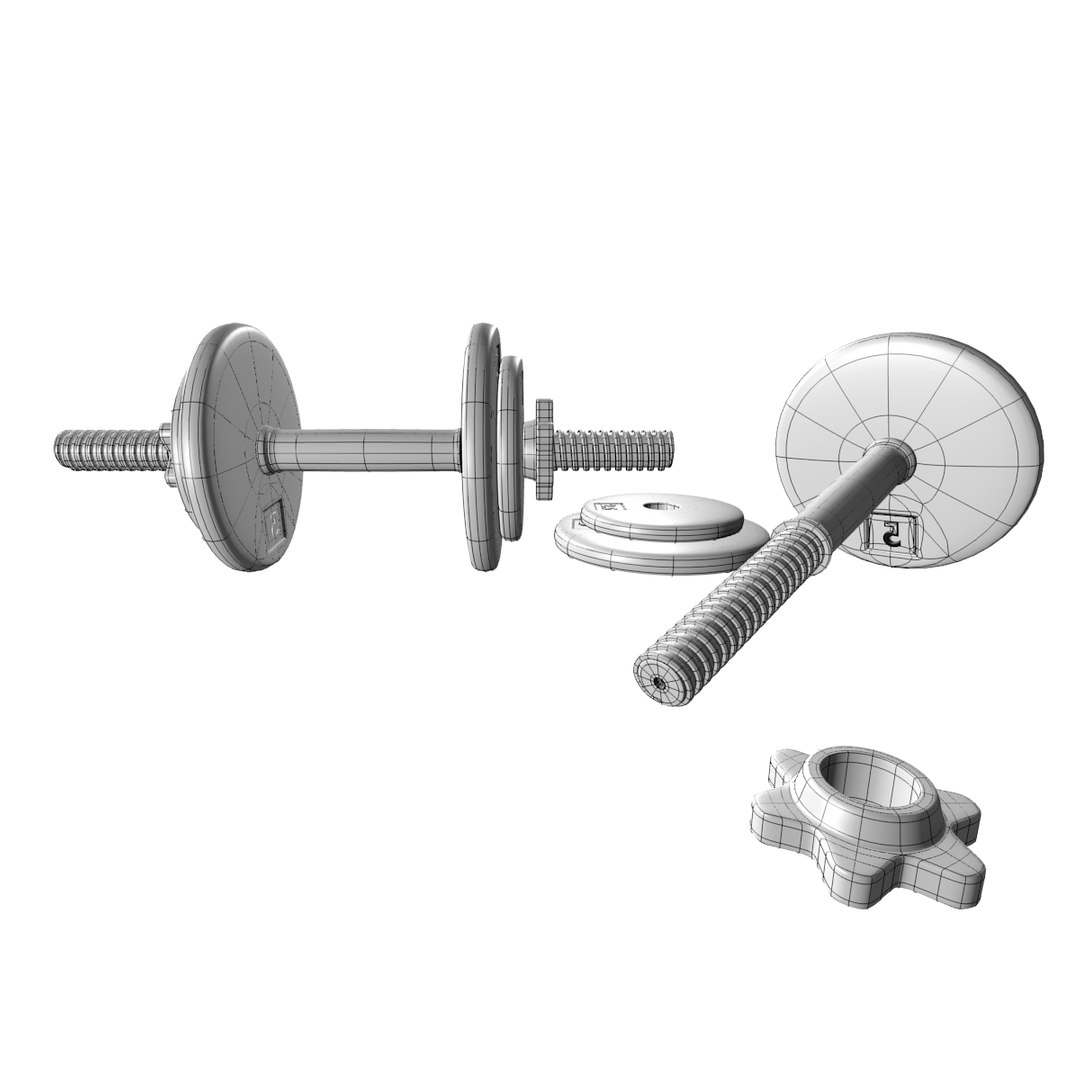 3d Model Dumbbell Weights