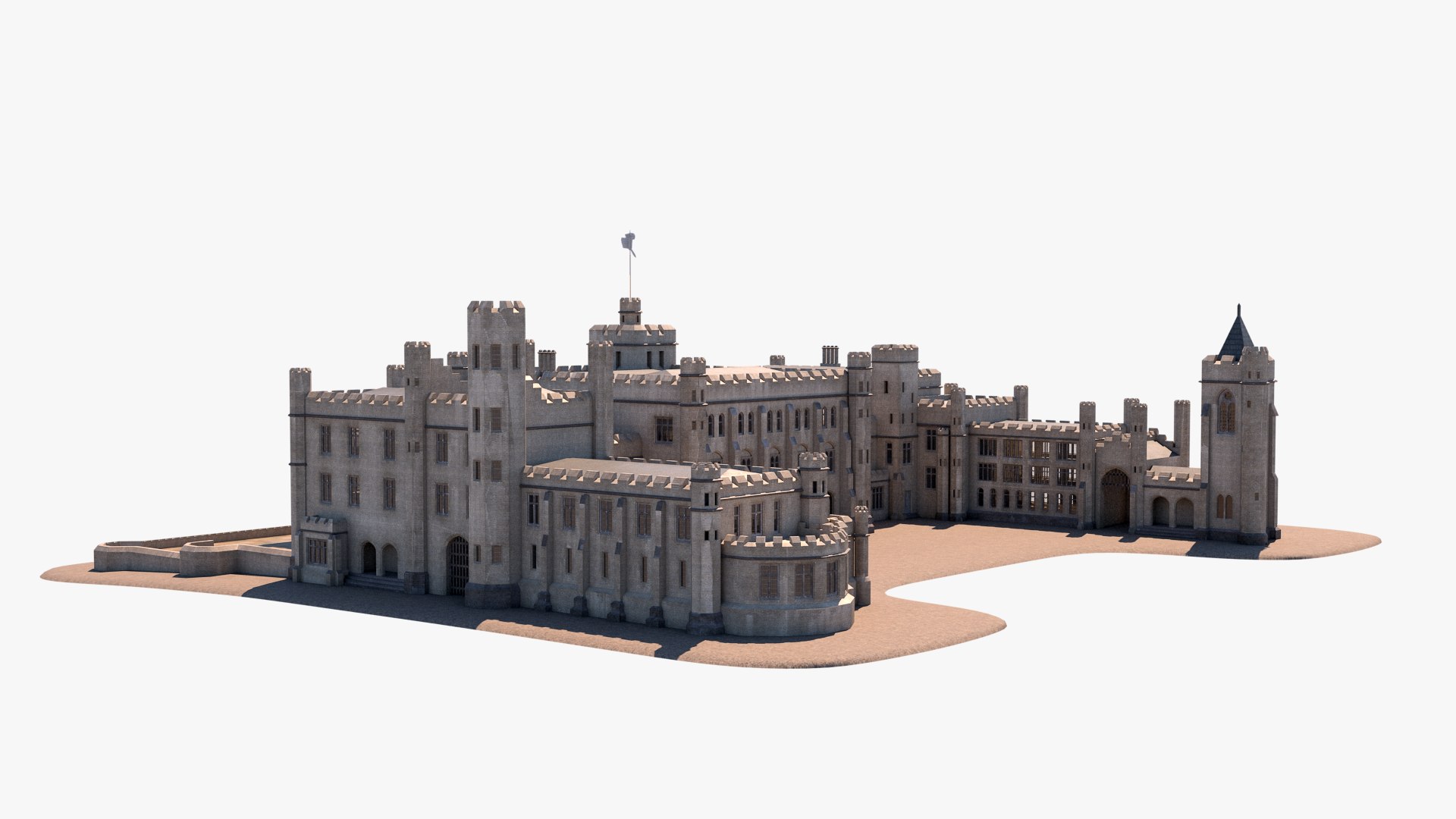 Abbey Old 3D Model - TurboSquid 1707682