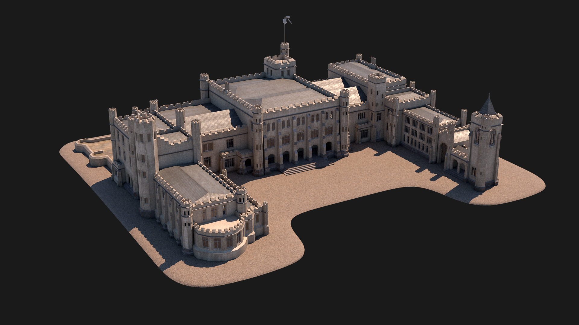 Abbey Old 3D Model - TurboSquid 1707682