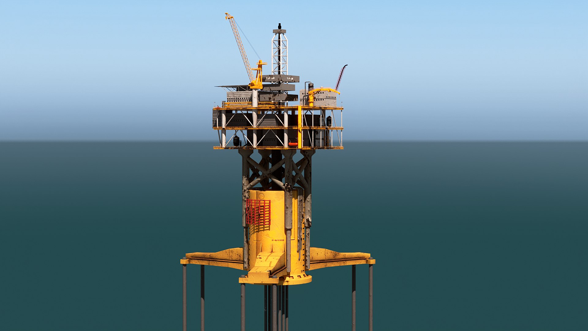 3D Used And Aged Sea Oilfield Infrastructure Model - TurboSquid 2380462
