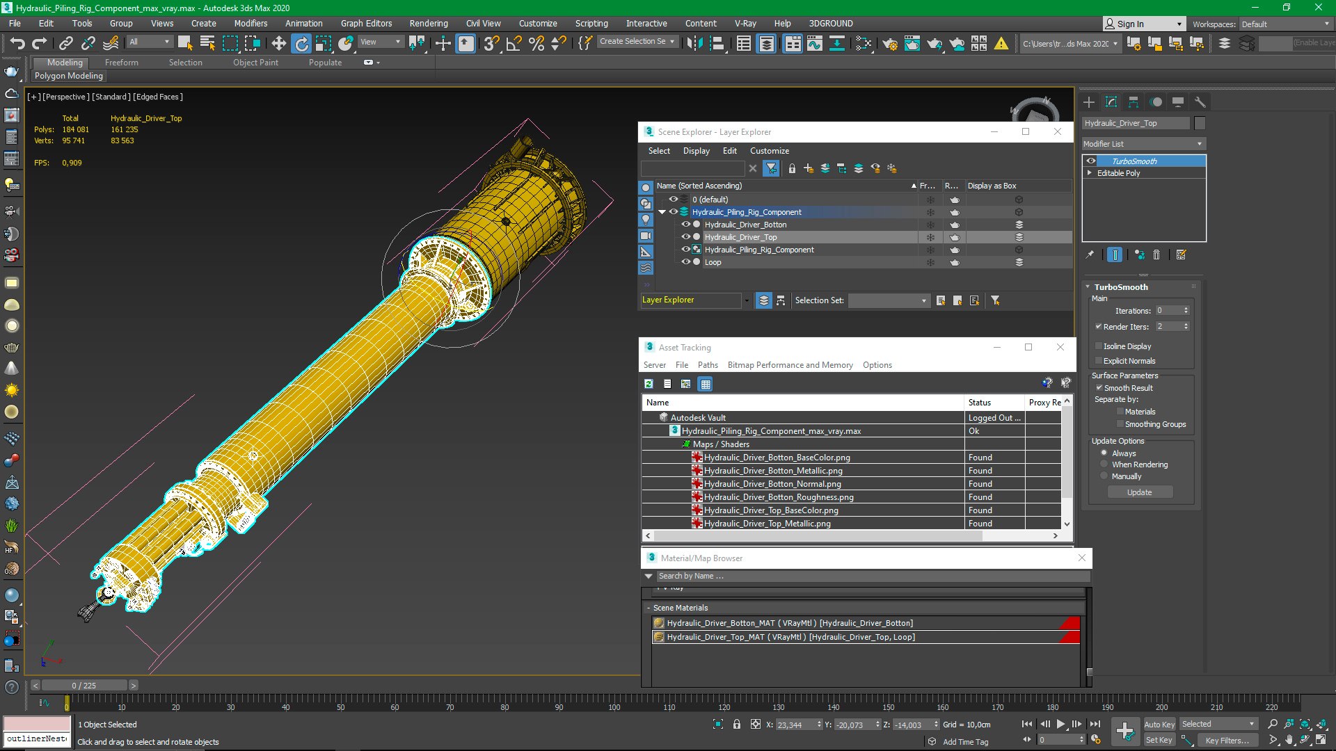 3D Hydraulic Piling Rig Component - TurboSquid 2341334