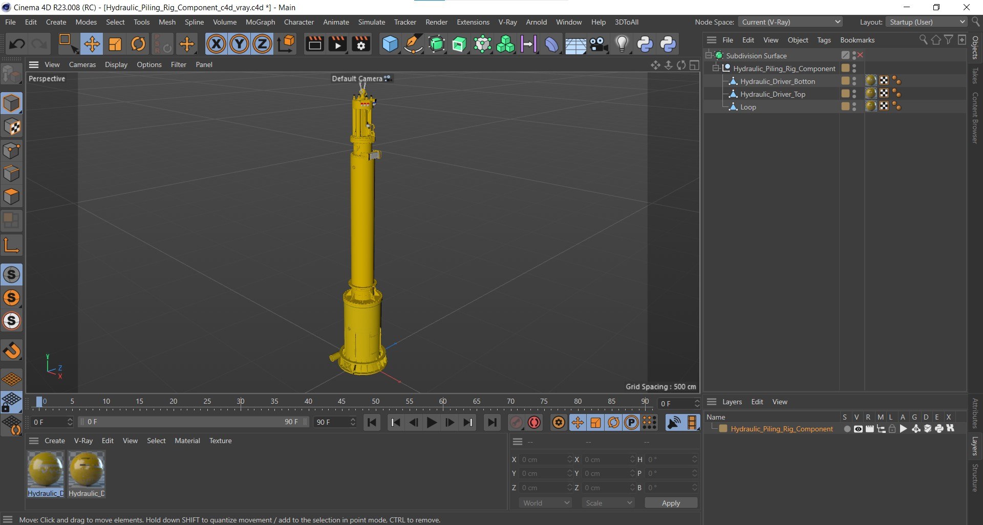 3D Hydraulic Piling Rig Component - TurboSquid 2341334