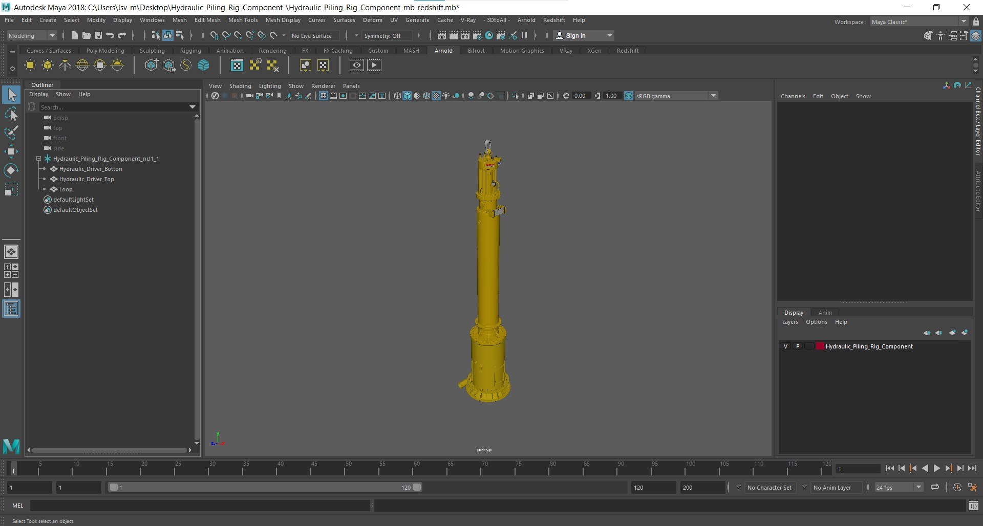 3D Hydraulic Piling Rig Component - TurboSquid 2341334