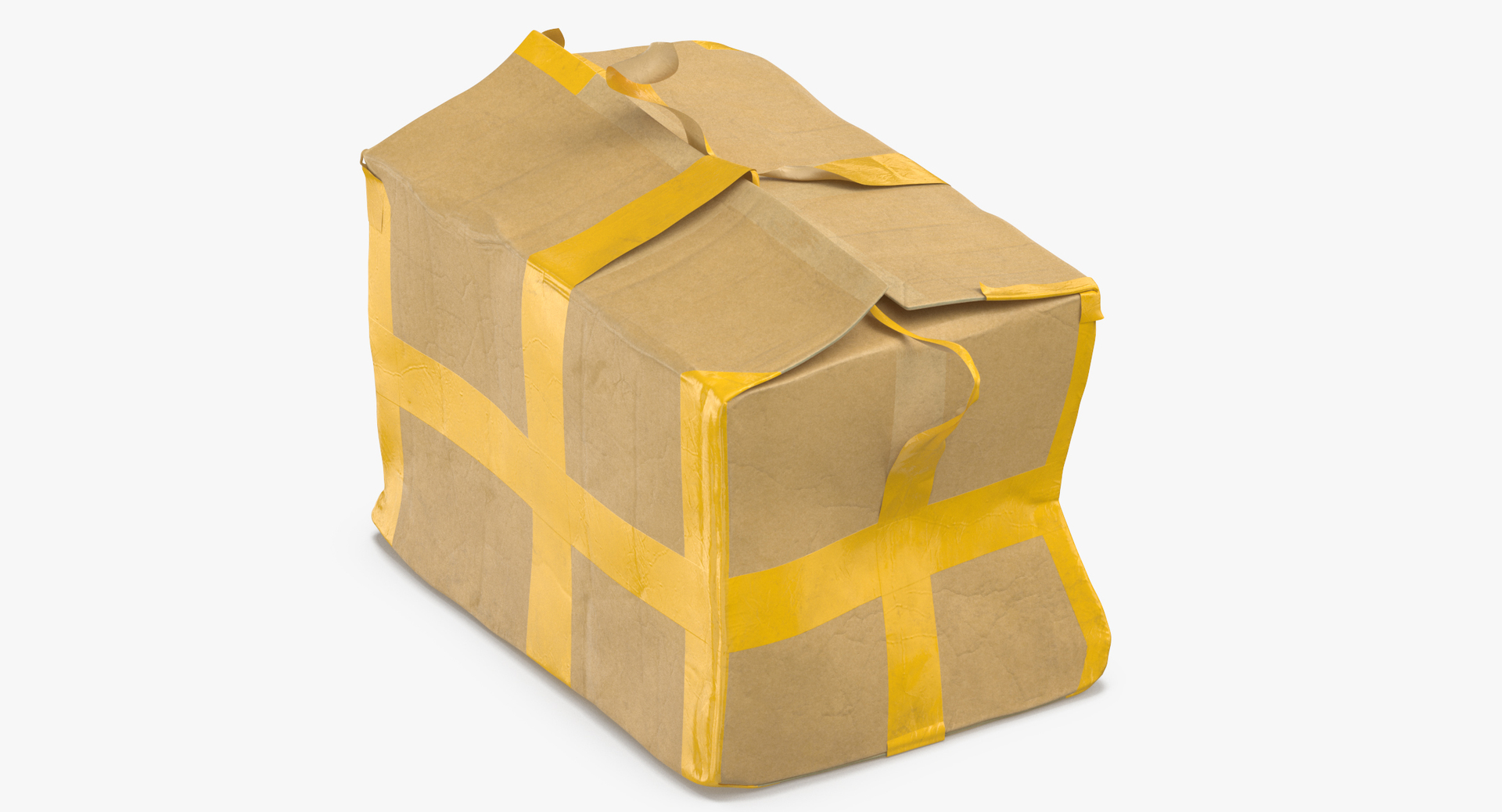 Old Damaged Cardboard Boxes Model - TurboSquid 1493034