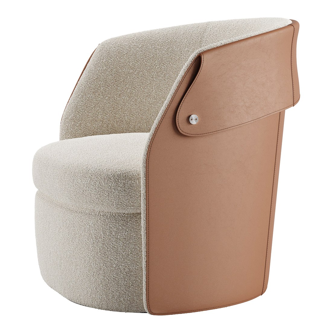 Flexform Armchair Ozzy 3D Model - TurboSquid 2399573
