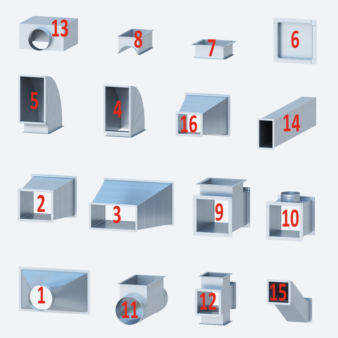 Ventilation Rectangular Shaped Products 3D Model - TurboSquid 1694910