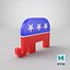 3D Logo Republican Party Model - TurboSquid 1466017
