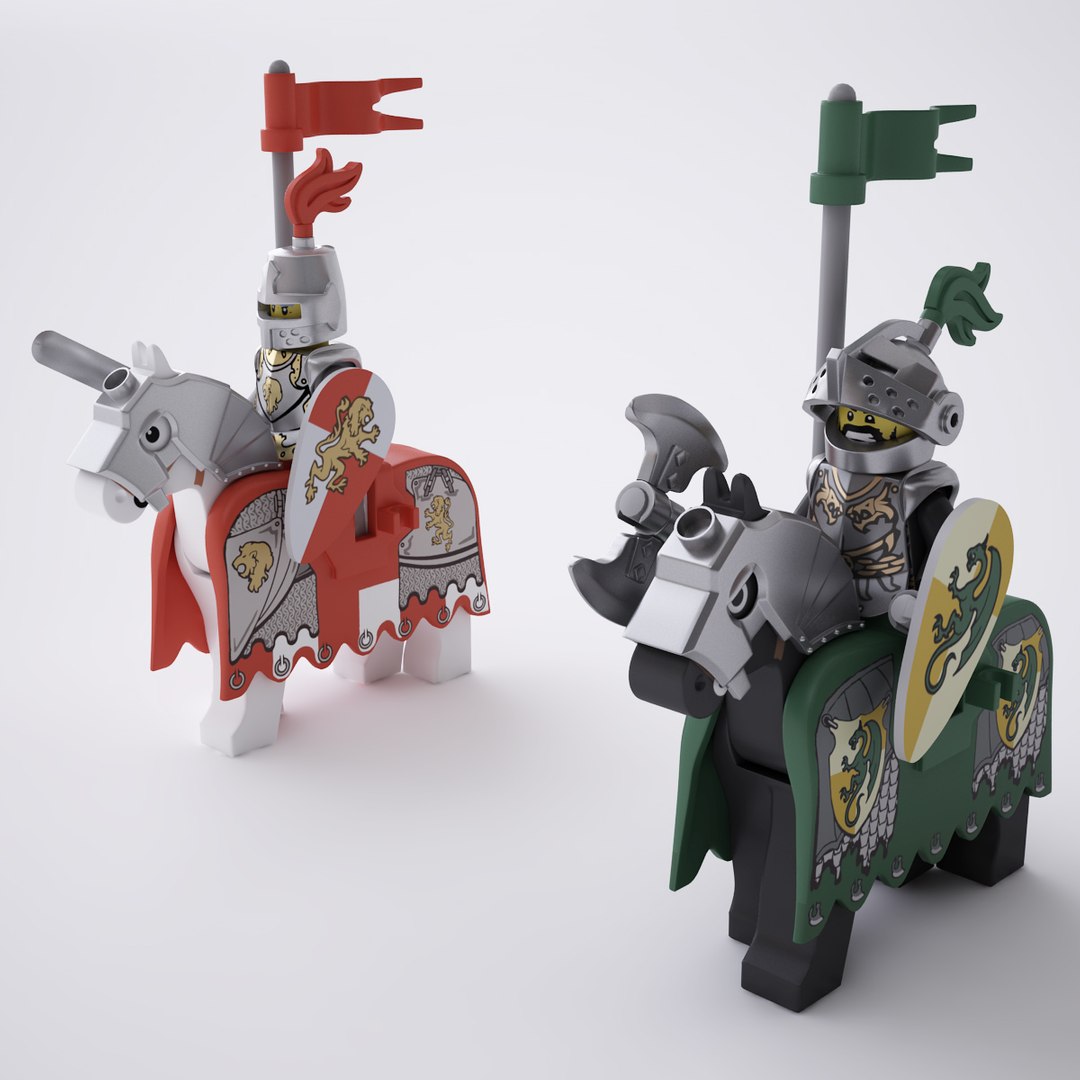 3d Model Rigged Lego Knight