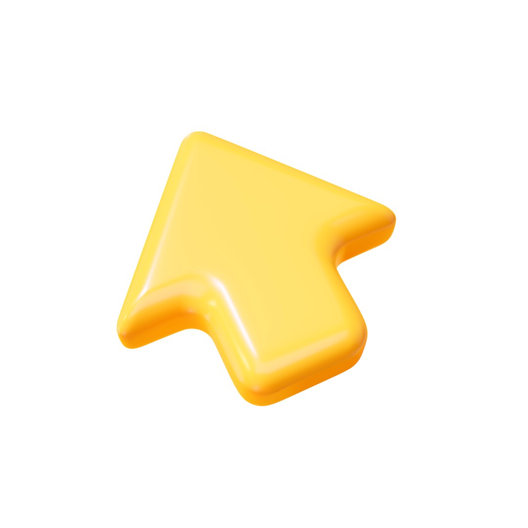 3D 3d Yellow Click Cursor Icon - TurboSquid 2394840
