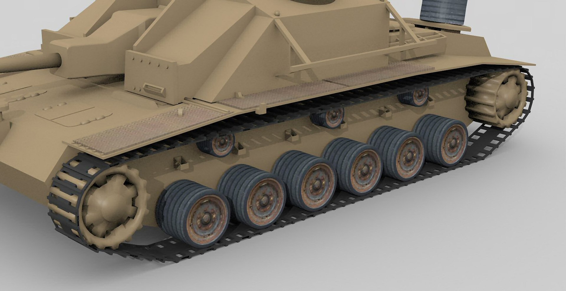 3d German Assault Tank Model