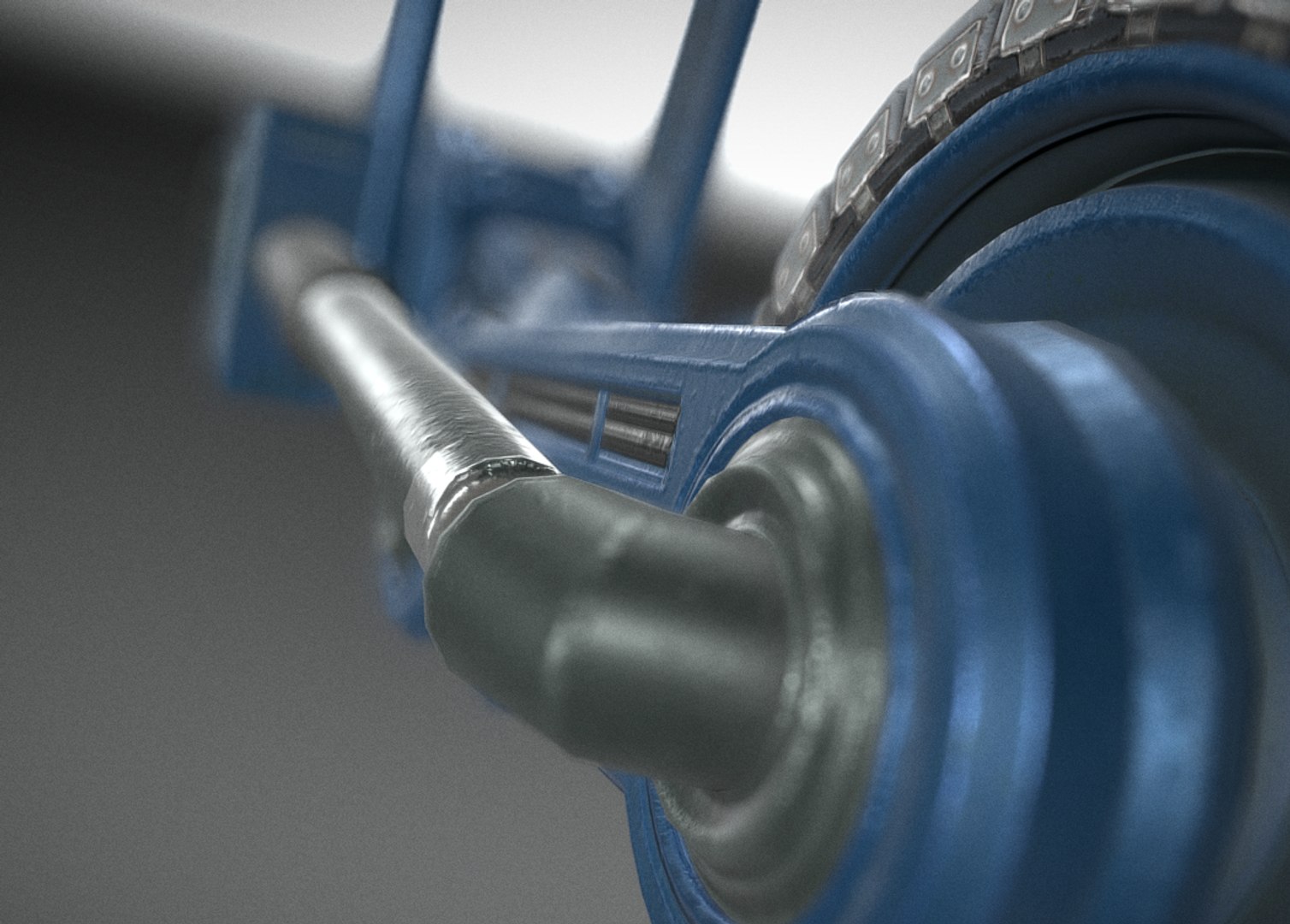 Blue Hydraulic Suspension Tires 3d Model