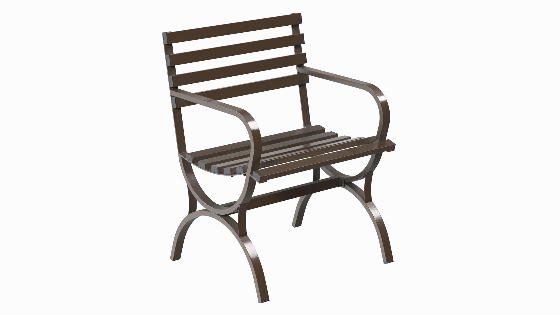 Outdoor Metal Seat Brown model - TurboSquid 2062689