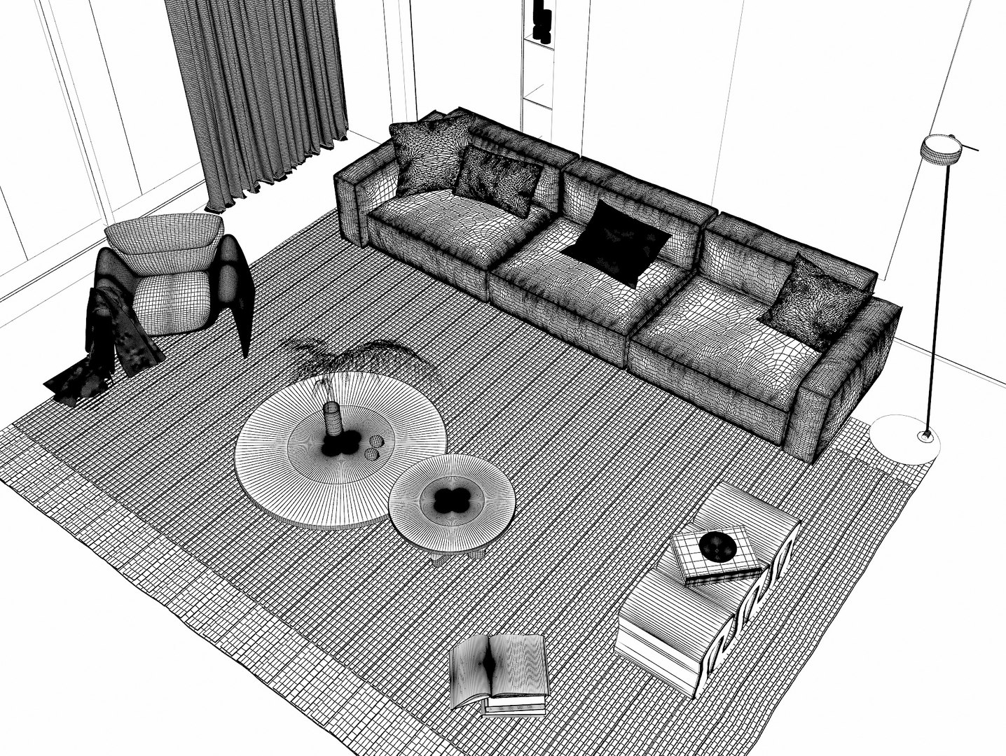 3D Modern Living Room Model - TurboSquid 2143655