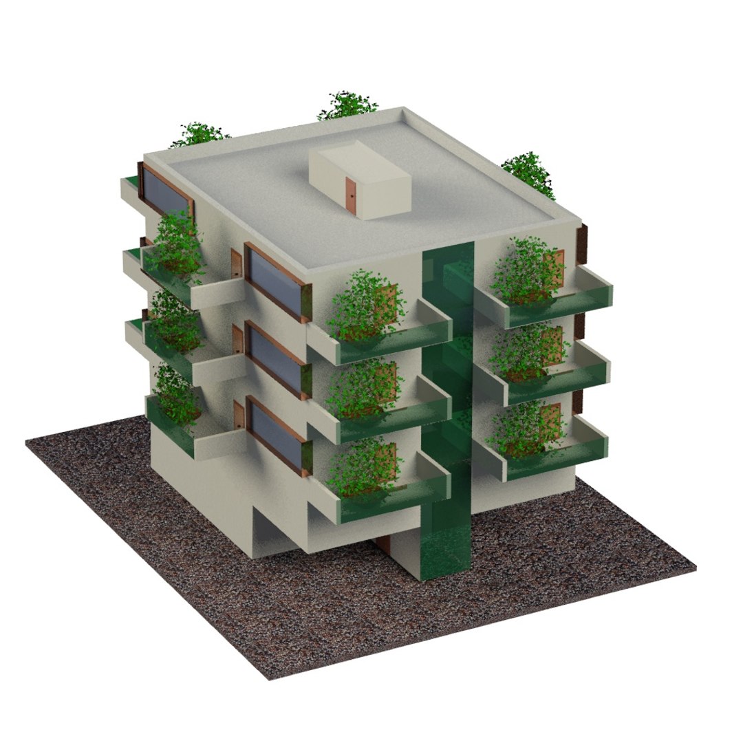 Vertical Garden Building 3d Max