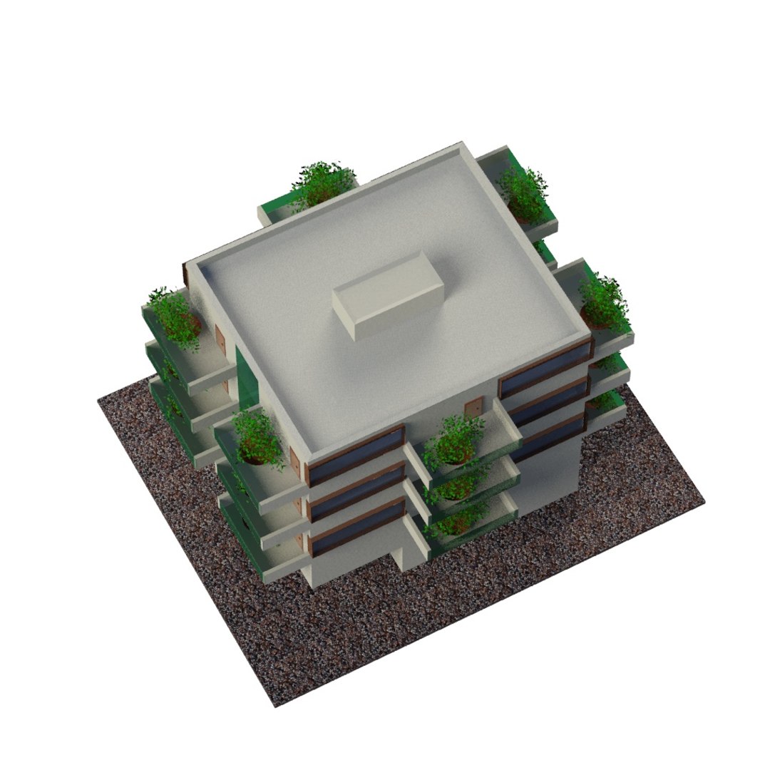 Vertical Garden Building 3d Max