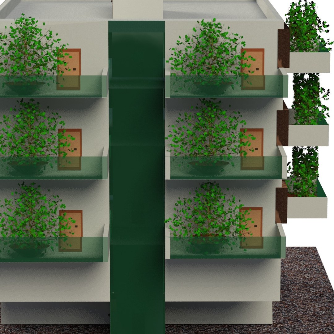 Vertical Garden Building 3d Max