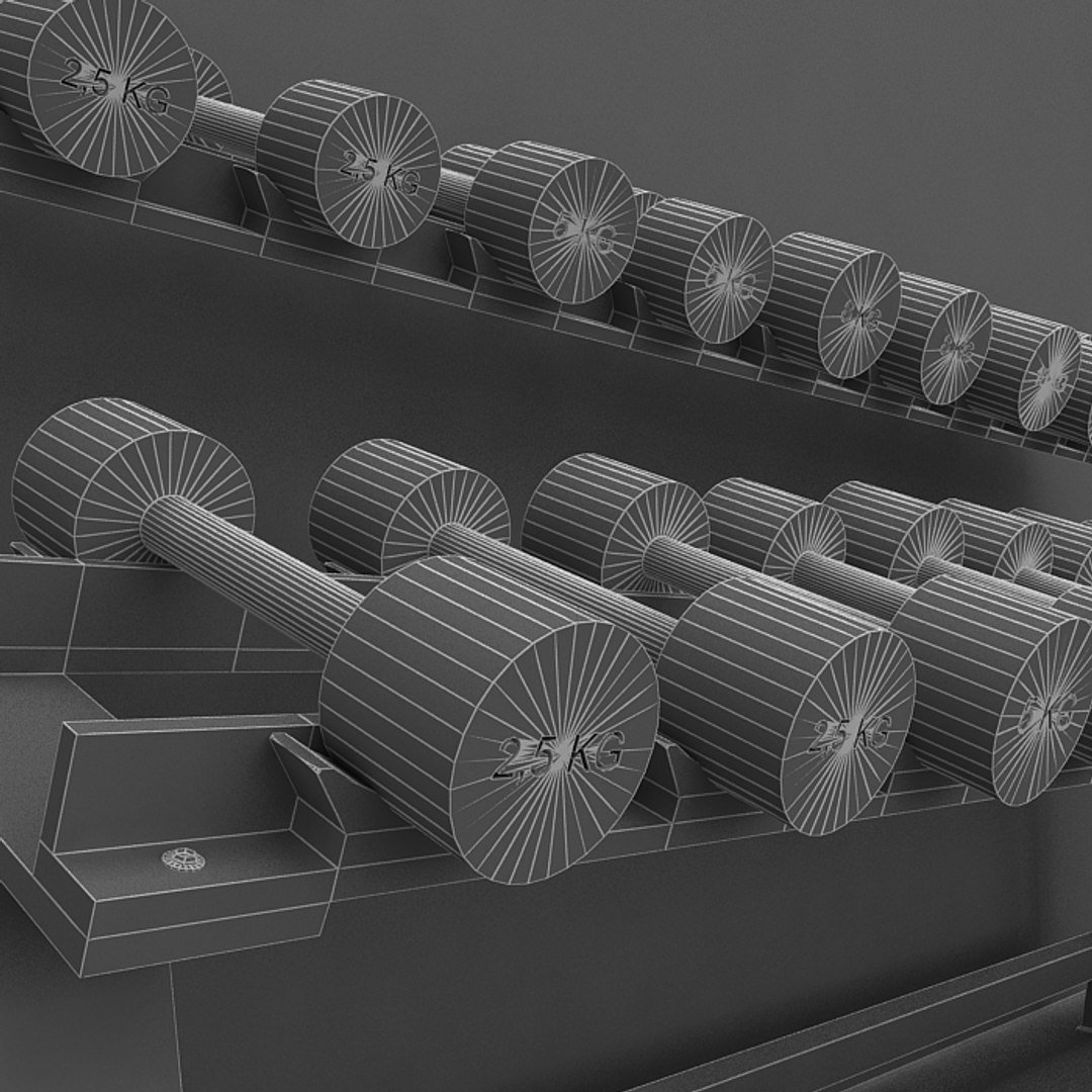 3d Model Dumbell Rack