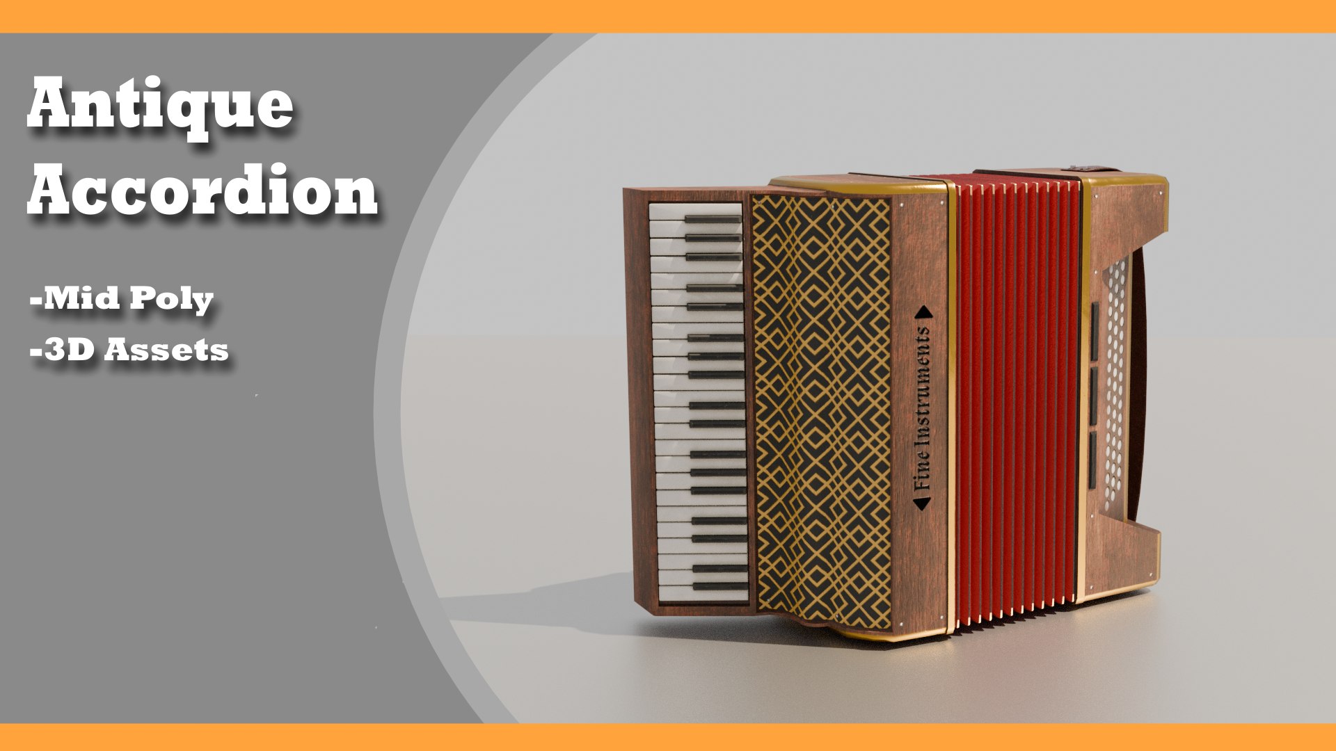 Antique Accordion 3D Model - TurboSquid 2330212