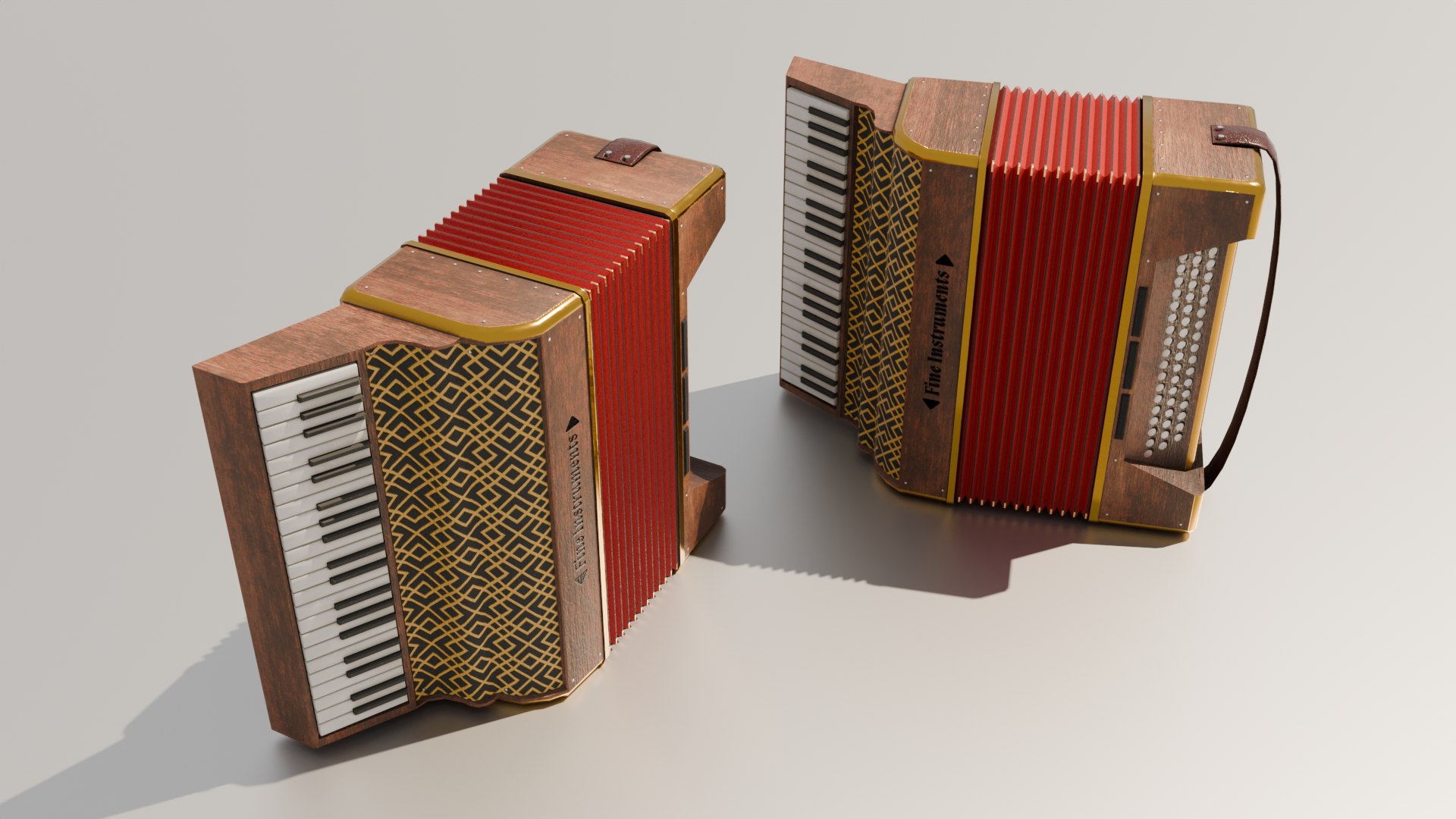 Antique Accordion 3D Model - TurboSquid 2330212