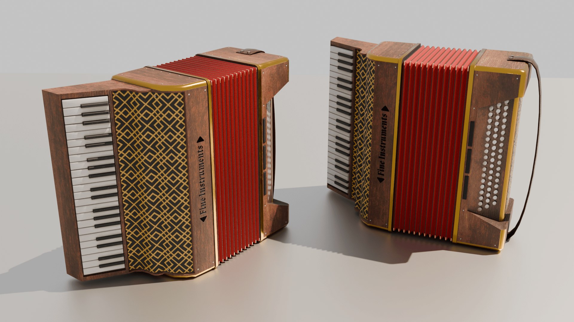 Antique Accordion 3D Model - TurboSquid 2330212