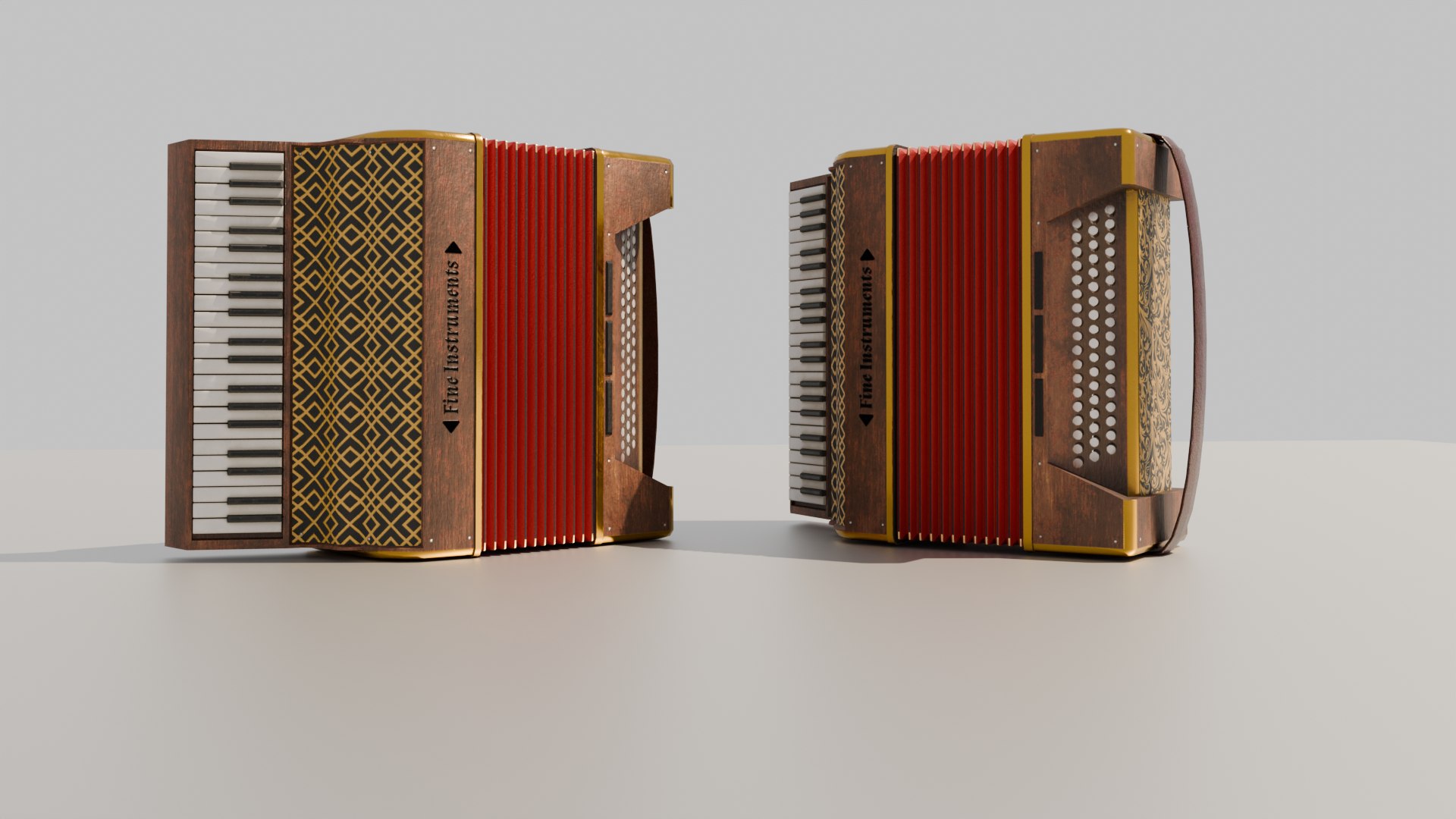Antique Accordion 3D Model - TurboSquid 2330212