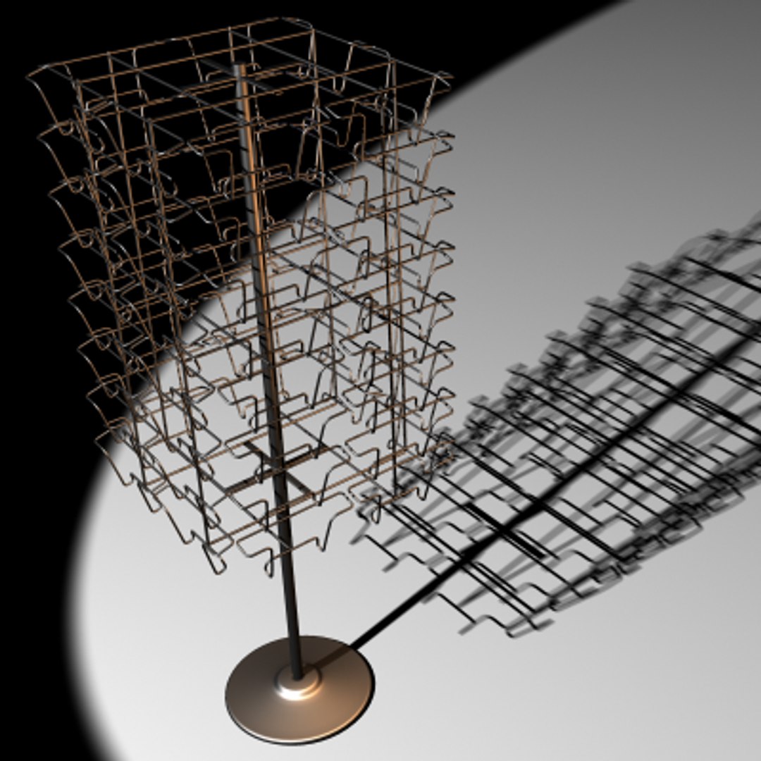 Postcard Rack 3d Obj