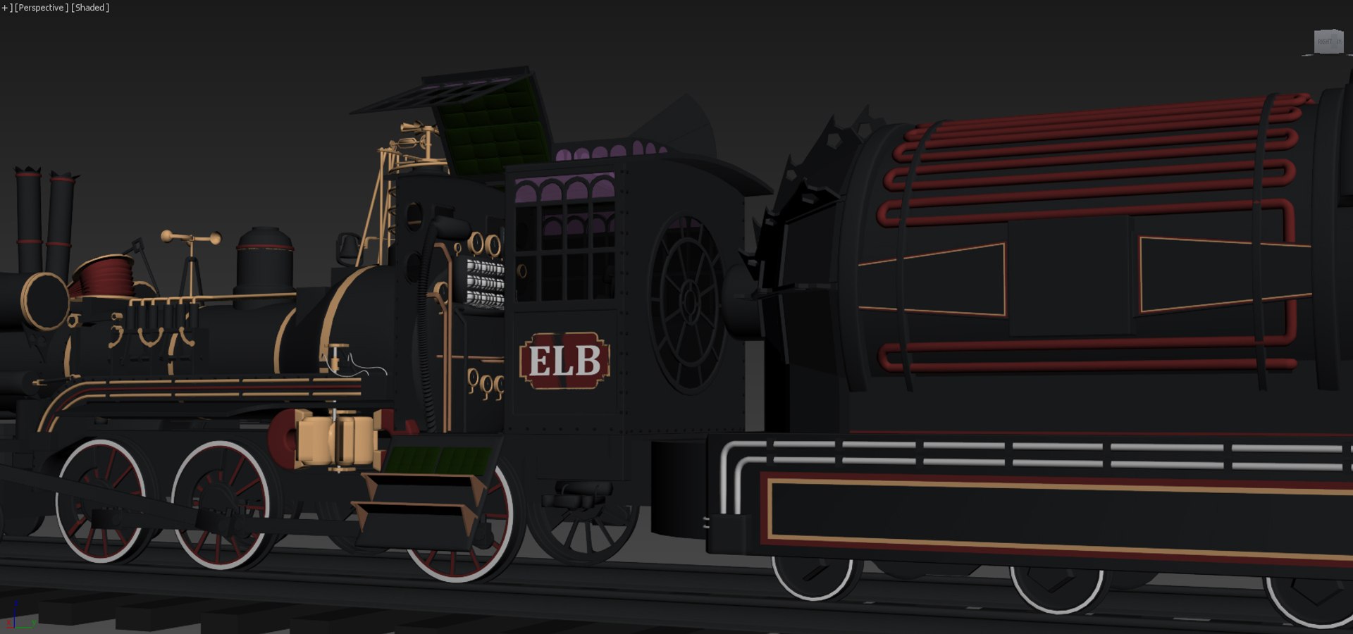 3D Jules Verne Time Train - TurboSquid 2054145