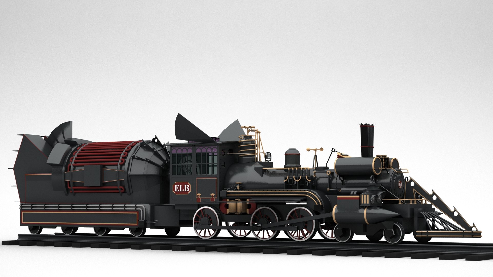 3D Jules Verne Time Train - TurboSquid 2054145