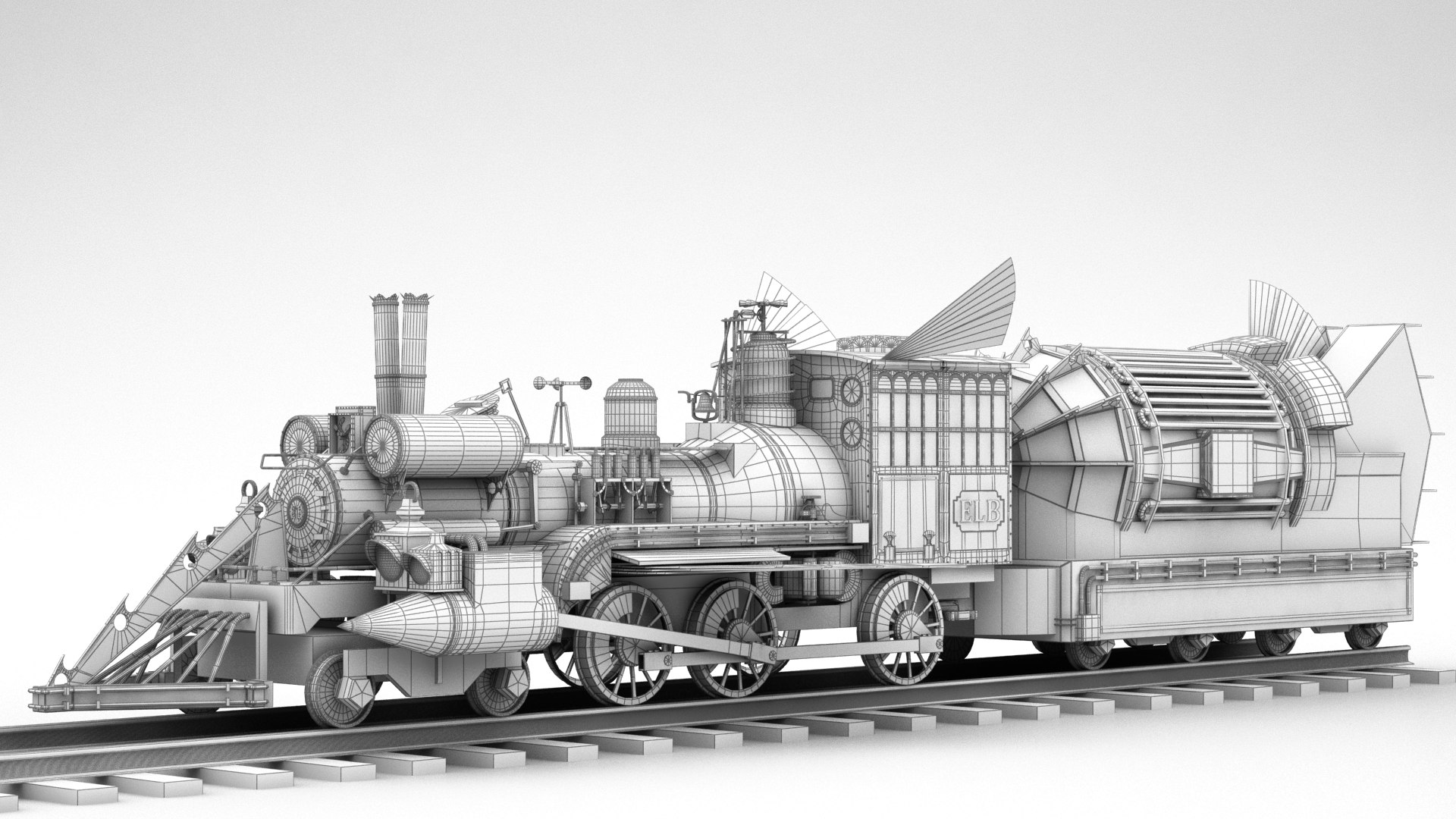 3D Jules Verne Time Train - TurboSquid 2054145
