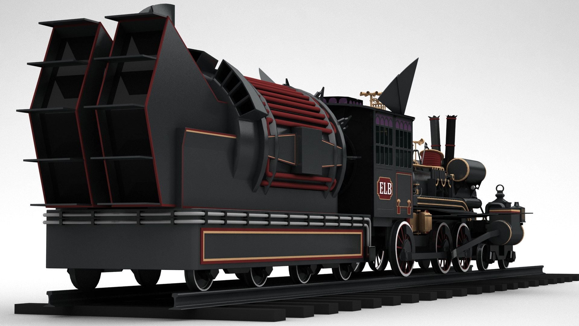 3D Jules Verne Time Train - TurboSquid 2054145