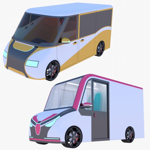 Delivery vans collection 3D 모델 - TurboSquid 2076000