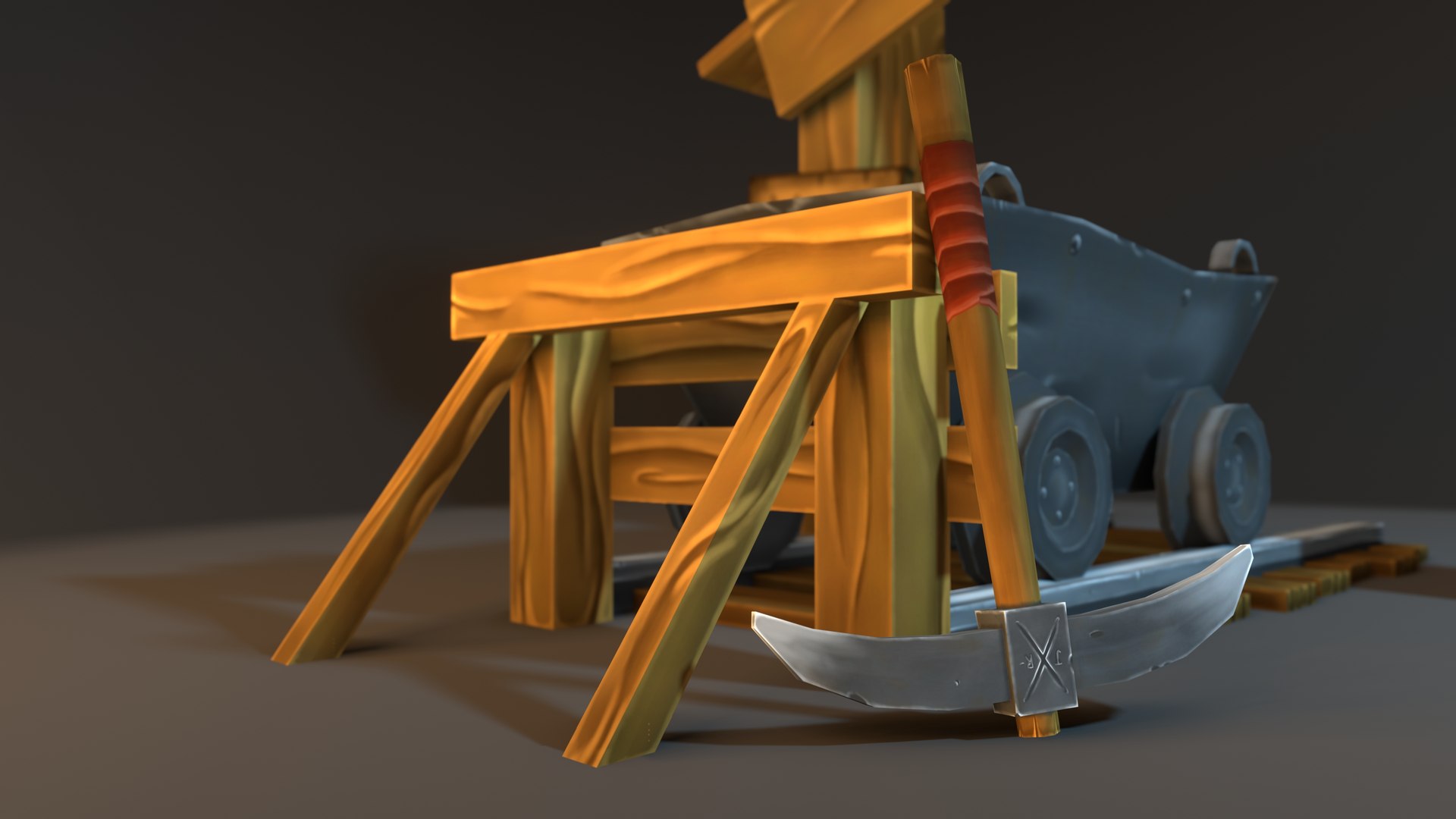 Game Ready Low Poly Stylized Mine Asset 3D Model - TurboSquid 1849212