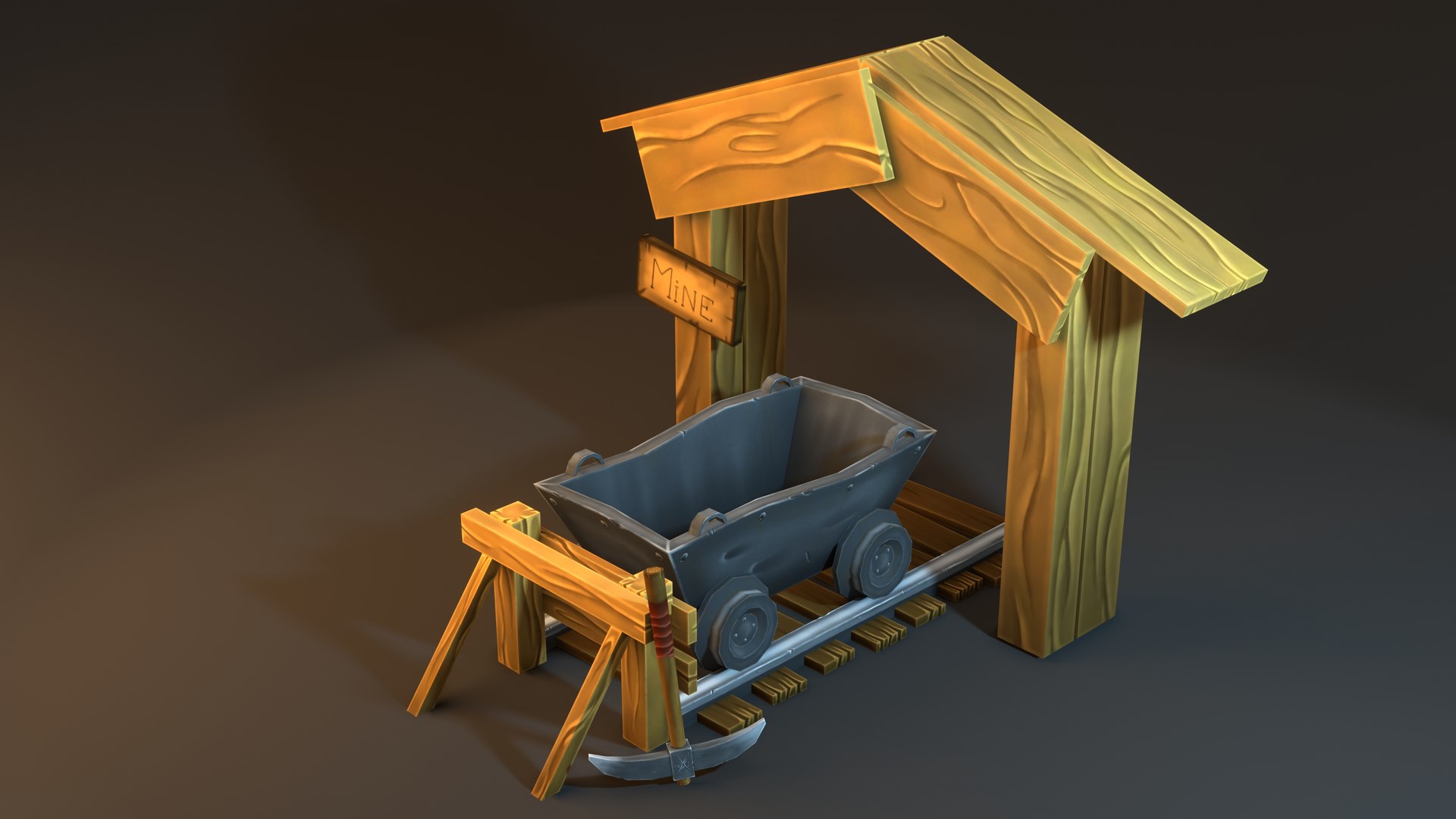 Game Ready Low Poly Stylized Mine Asset 3D Model - TurboSquid 1849212