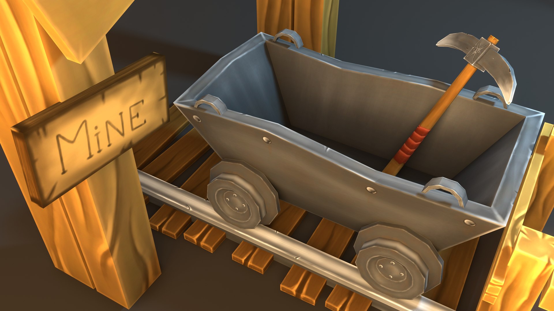 Game Ready Low Poly Stylized Mine Asset 3D Model - TurboSquid 1849212