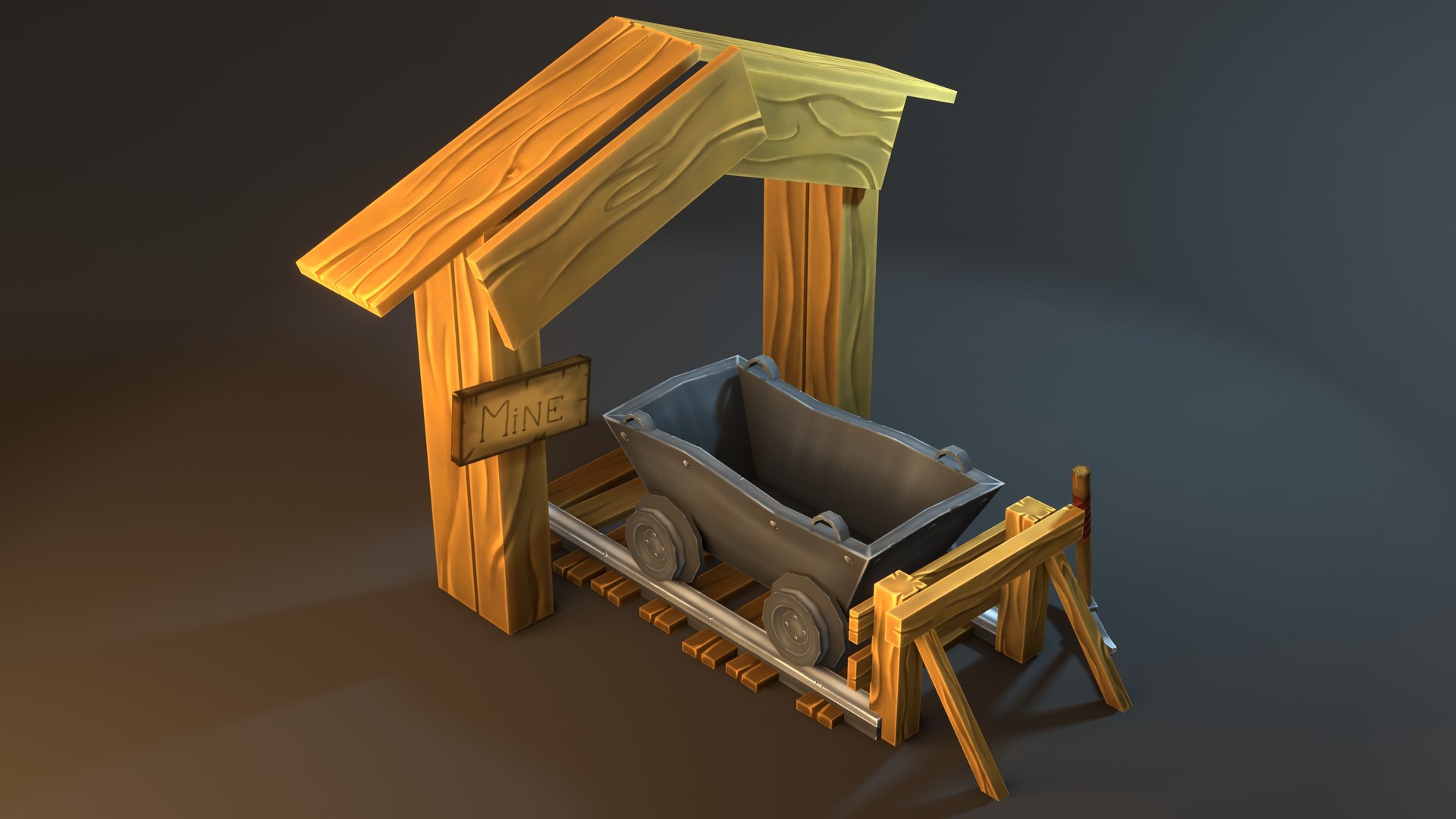 Game Ready Low Poly Stylized Mine Asset 3D Model - TurboSquid 1849212